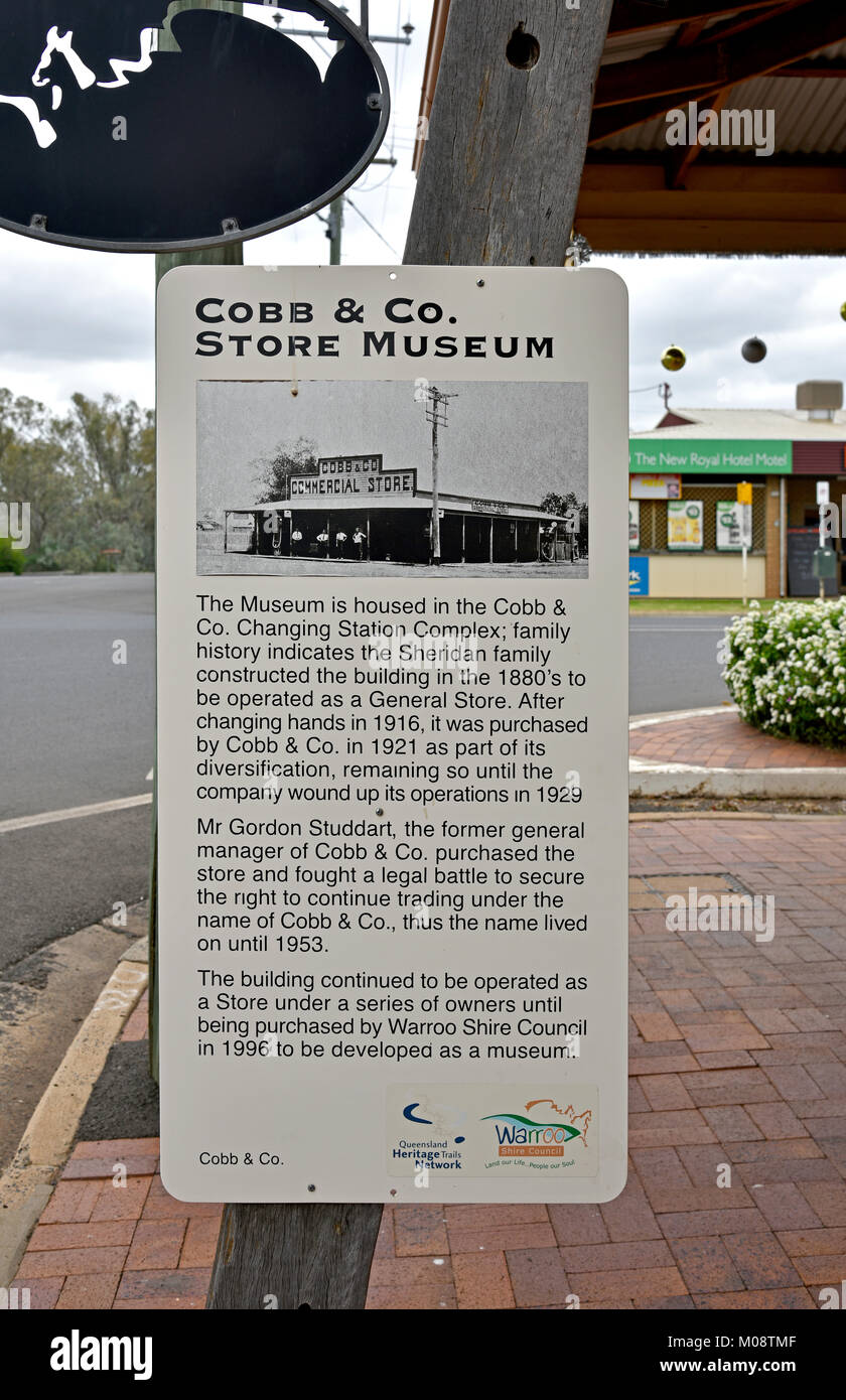 L'ancienne gare et la Cobb à Surat dans le Queensland, Australie ...