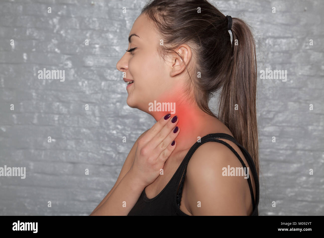 Muscles de la gorge humaine Banque d'image et photos - Alamy