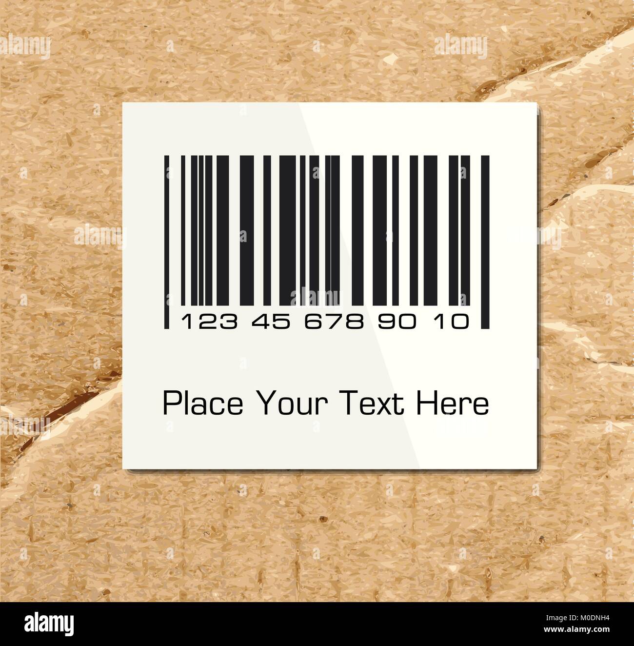 Code-barres sur une surface en carton Image Vectorielle Stock - Alamy