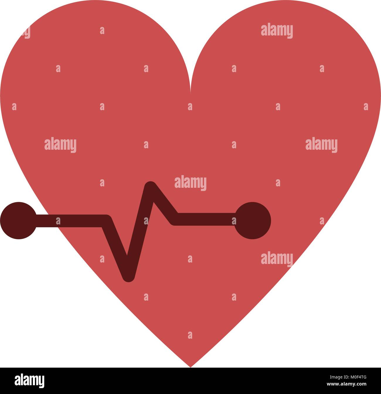 Symbole du rythme cardiaque isolé Image Vectorielle Stock - Alamy