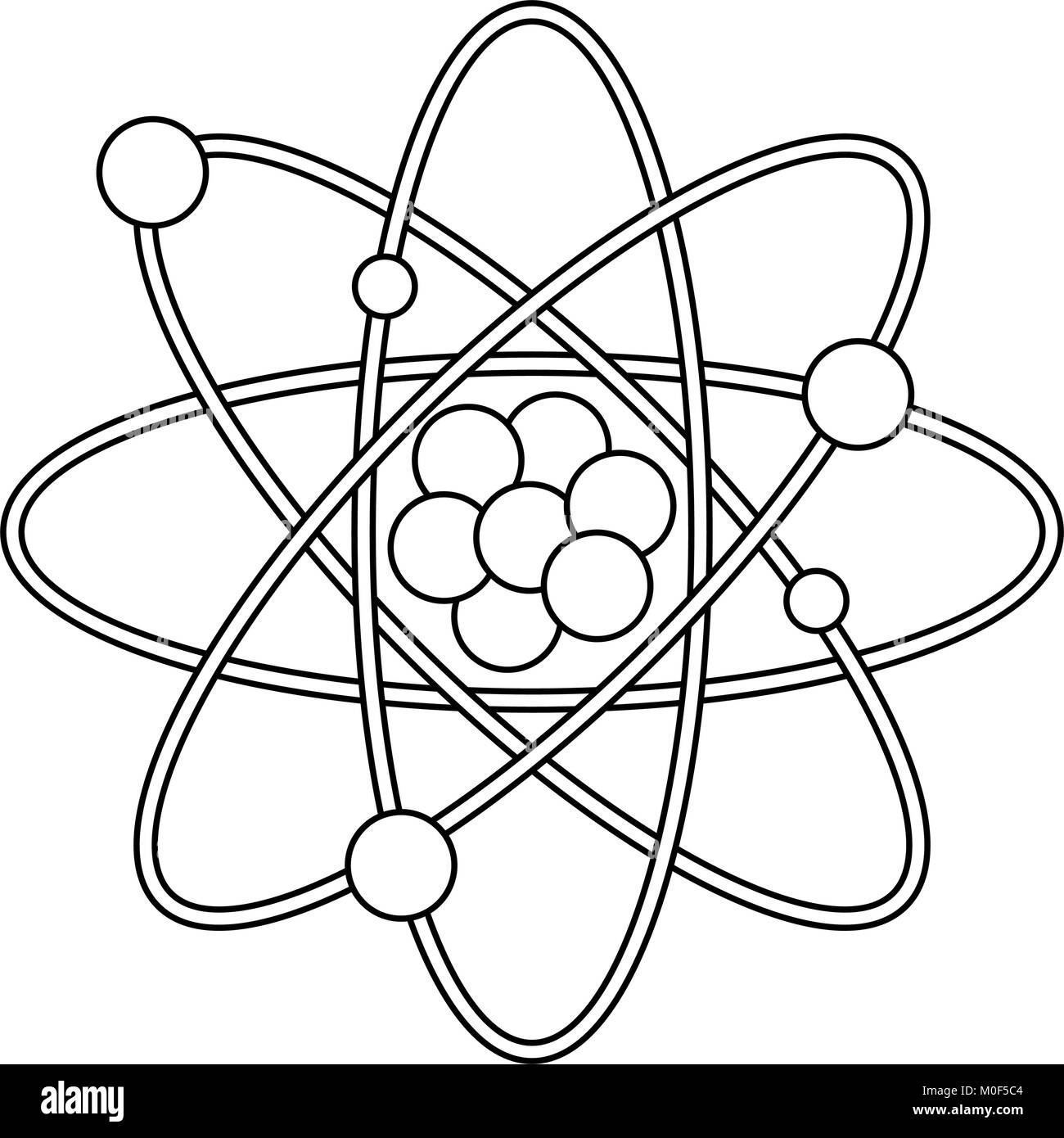 Symbole de la science de l'atome Image Vectorielle Stock - Alamy