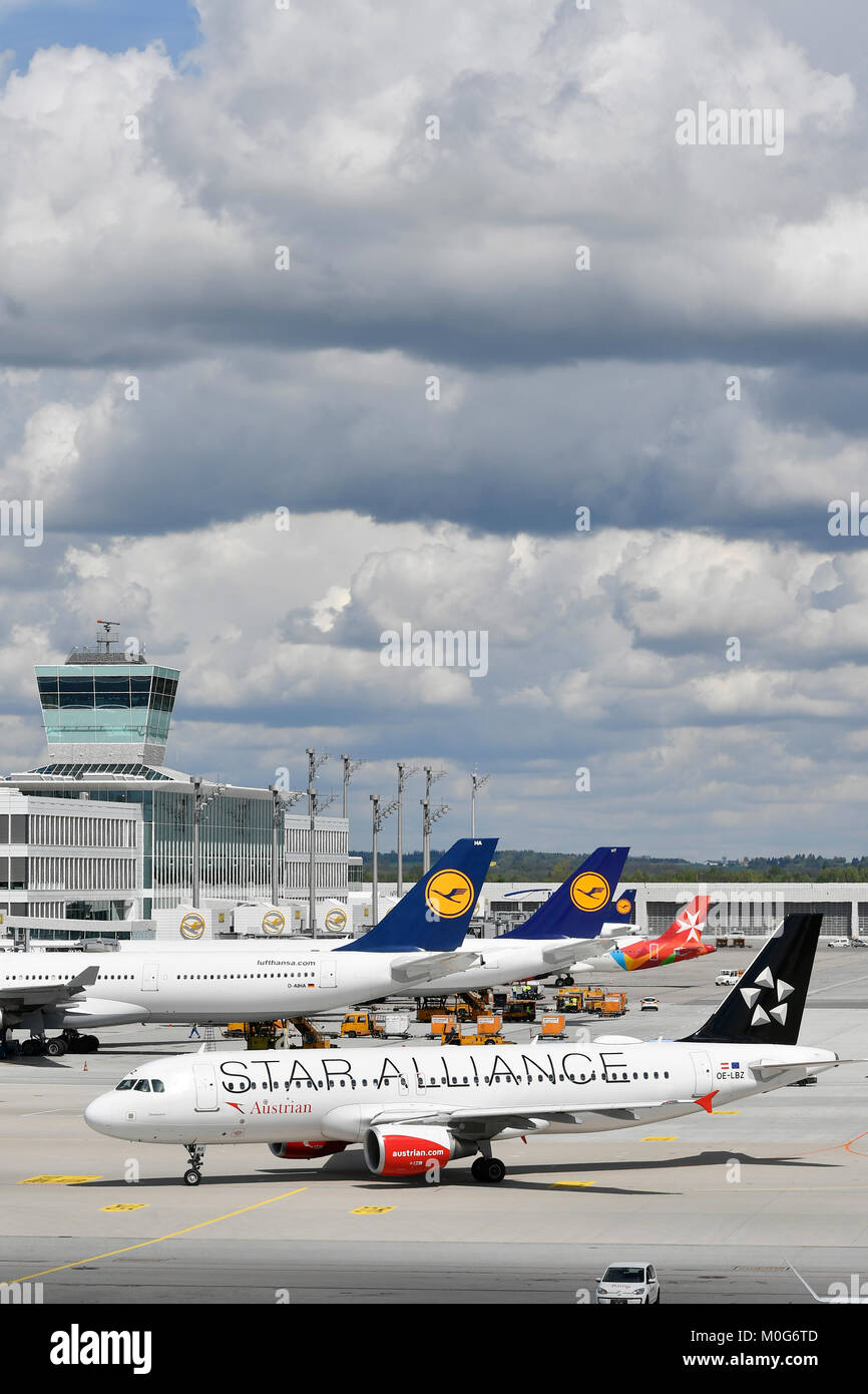 Austrian Airlines, Star Alliance,line up, Terminal, chaînes, Tour ...
