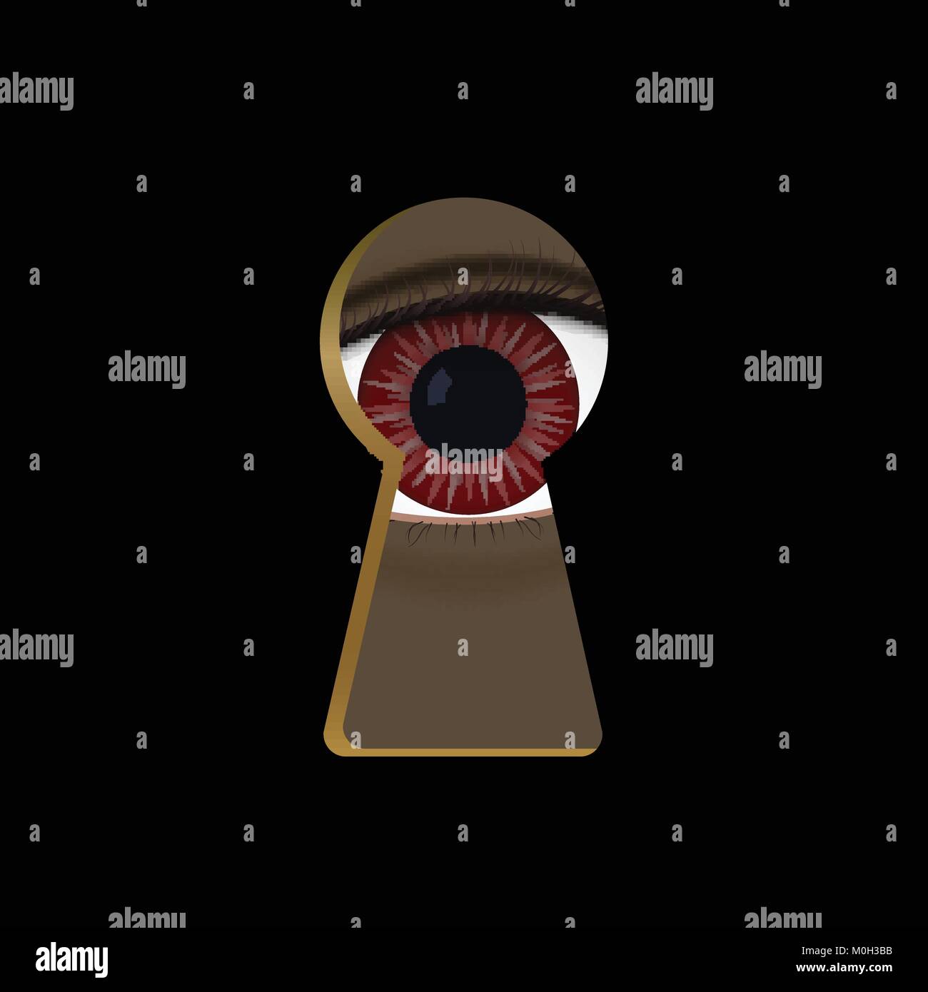 Monstre et porte Banque d'images vectorielles - Alamy