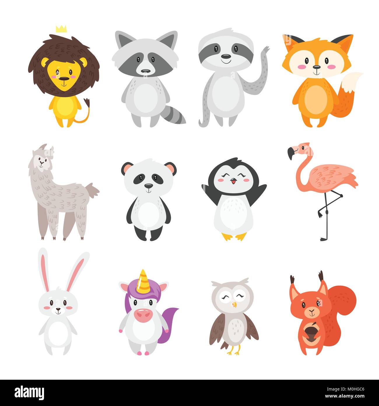 Animaux de dessin animé Image Vectorielle Stock - Alamy