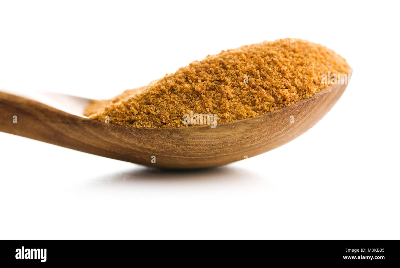 Sucre de coco sur fond blanc Banque de photographies et d’images à ...