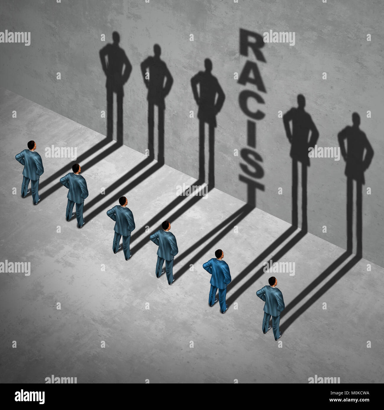 Concept personne raciste comme un groupe de personnes avec une seule ...