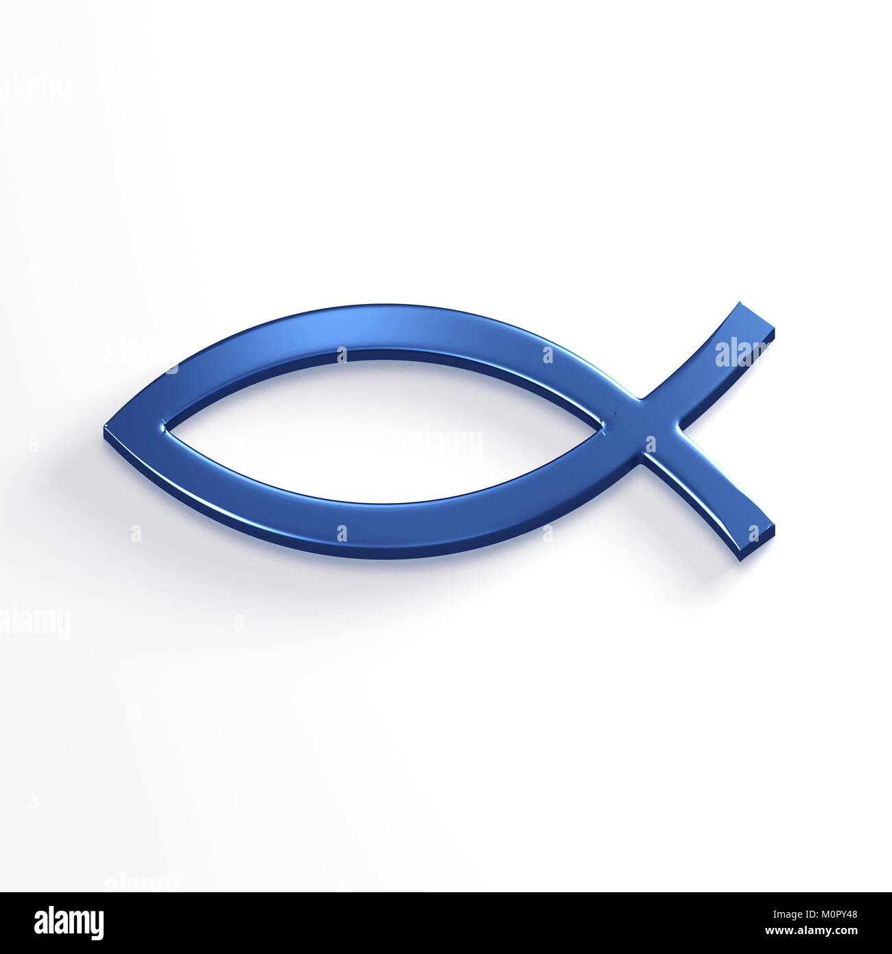 Symbole du Christ du poisson. Illustration 3D Render Photo Stock - Alamy