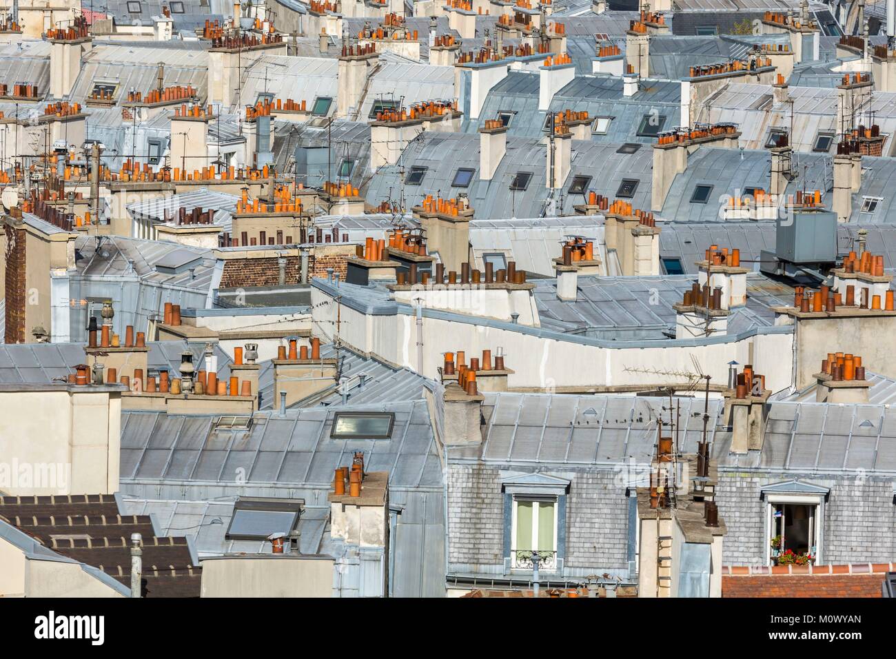 France,Paris,les toits de Paris en zinc Photo Stock - Alamy