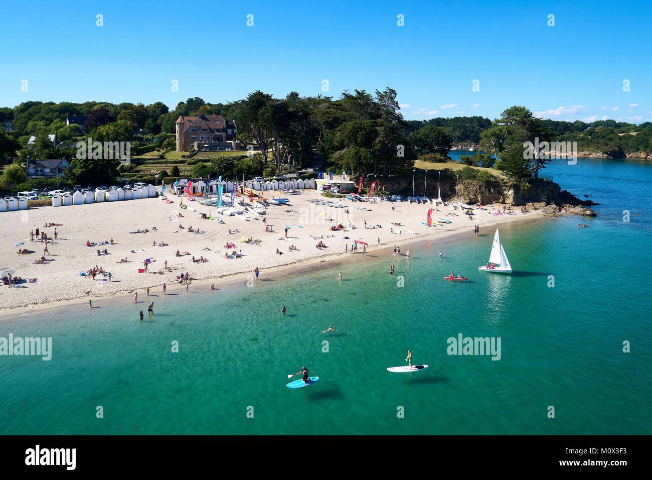 France,Finistère, Nevez, l'Aven,Port Manech,la plage de Port Manech ...