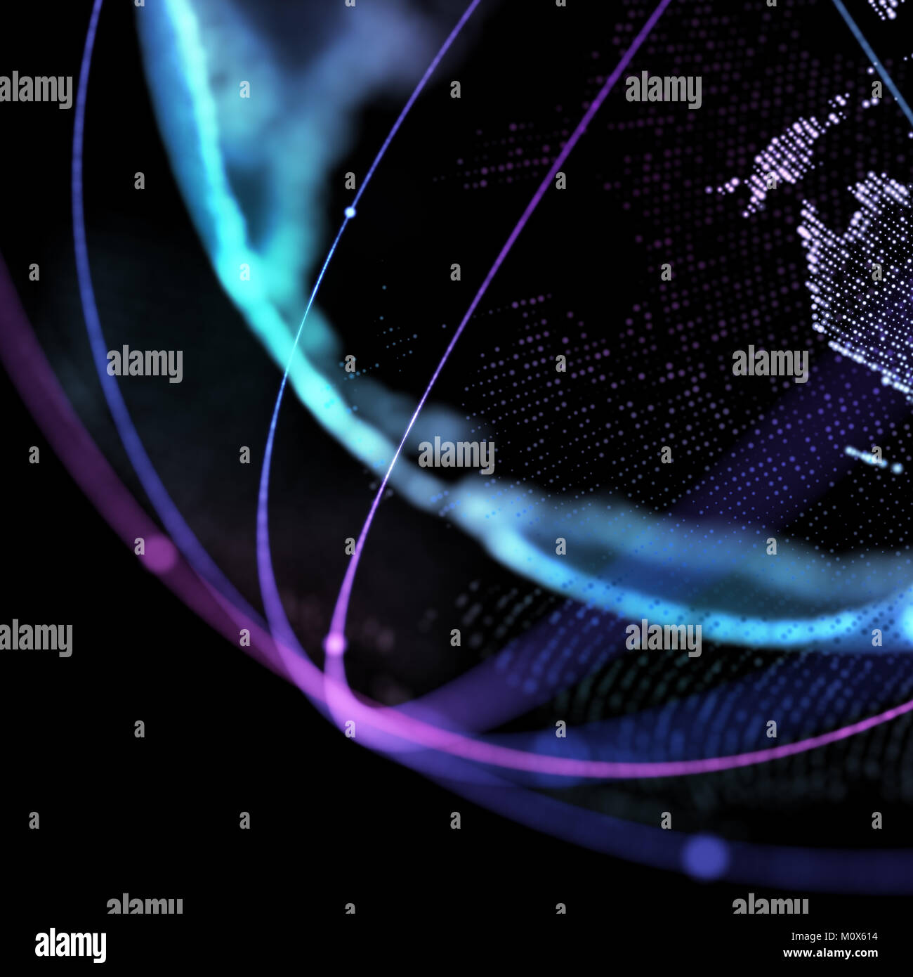 La carte du monde, représentant le global, Global network connection ...