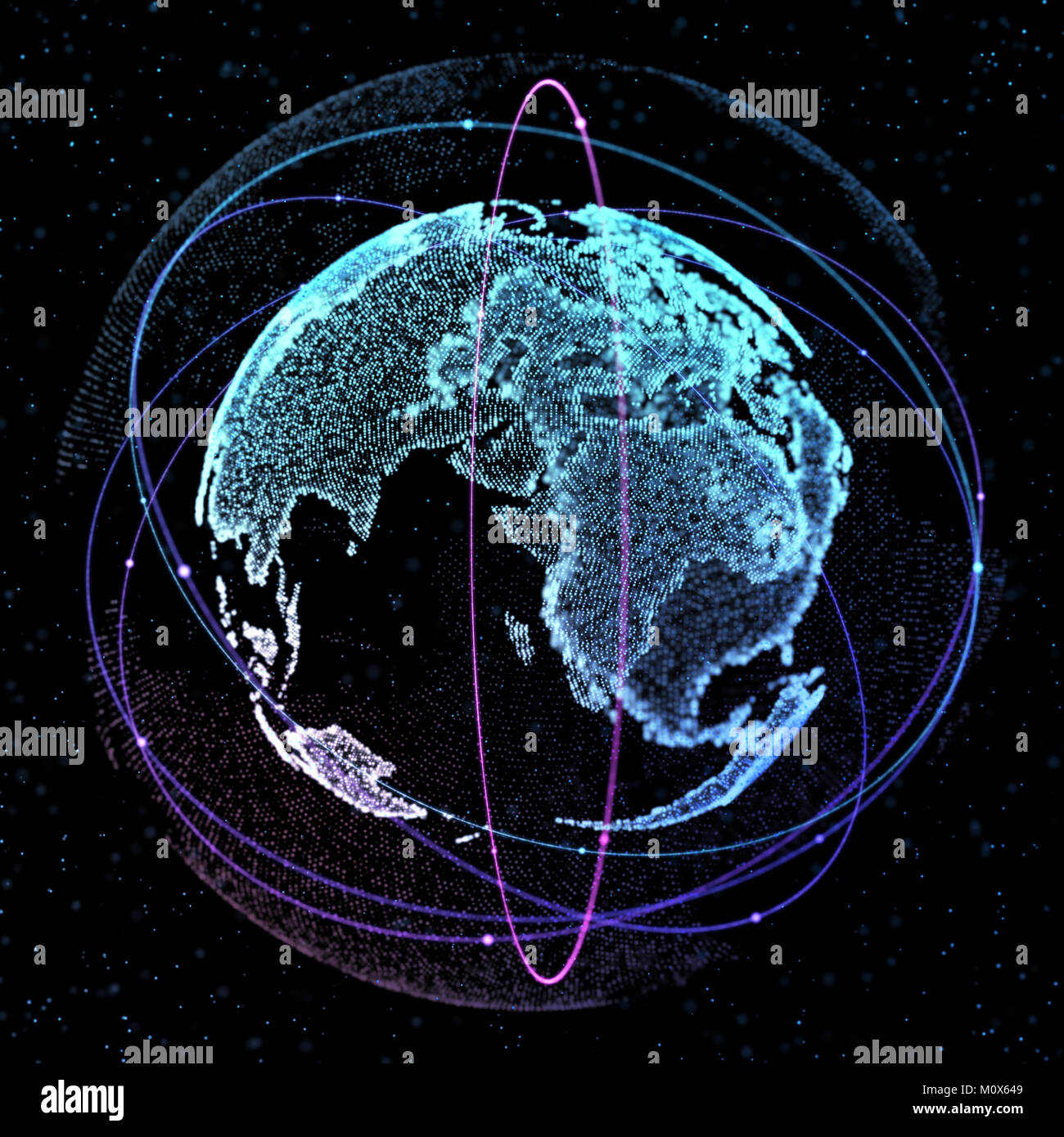 La carte du monde, représentant le global, Global network connection ...