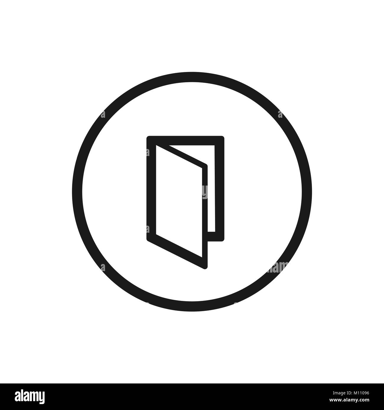 L'icône de la ligne de diptyque avec un cercle sur un fond blanc ...