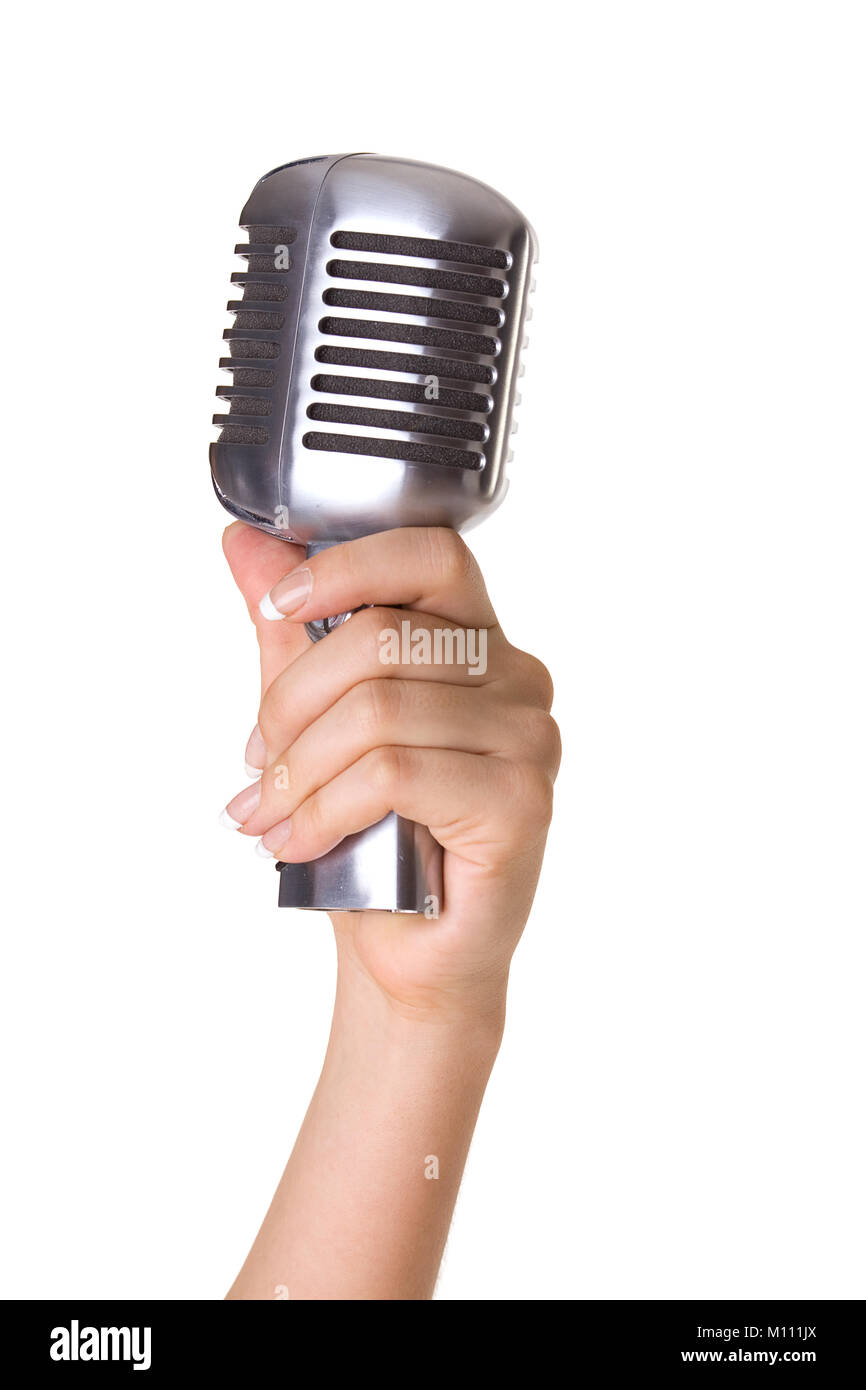 Micro en main Banque de photographies et d’images à haute résolution ...