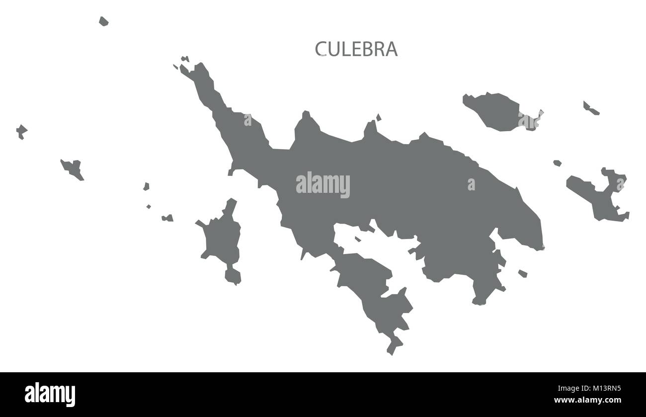 Carte de Puerto Rico Culebra gris illustration forme silhouette Image ...
