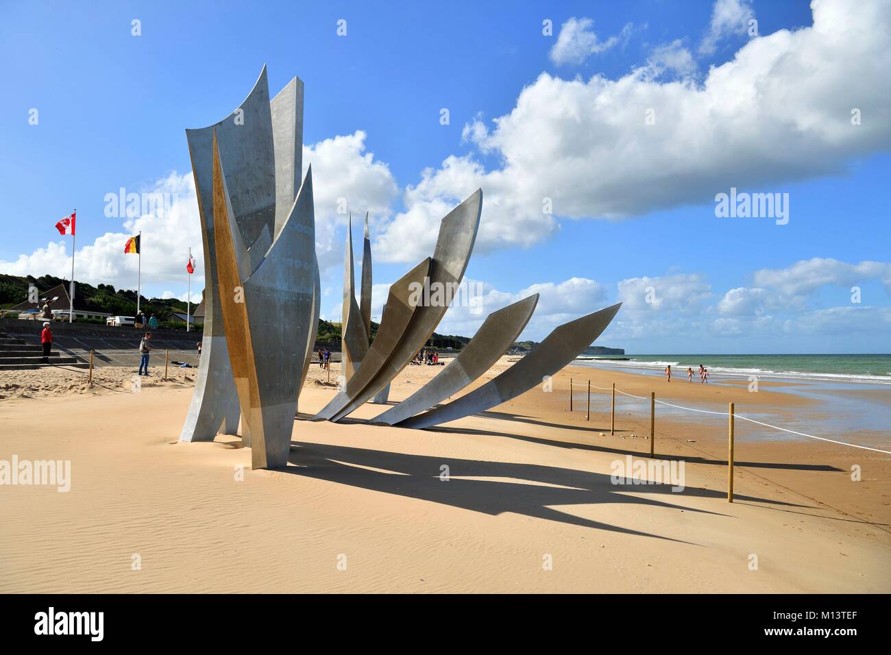 France, Calvados, plage de Vierville sur Mer (Omaha Beach), les Braves ...