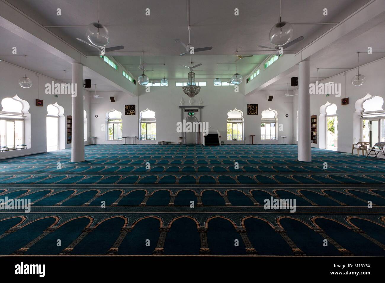La France, l'île de la réunion, Saint Denis, La Mosquée Noor e Islam Photo Stock - Alamy