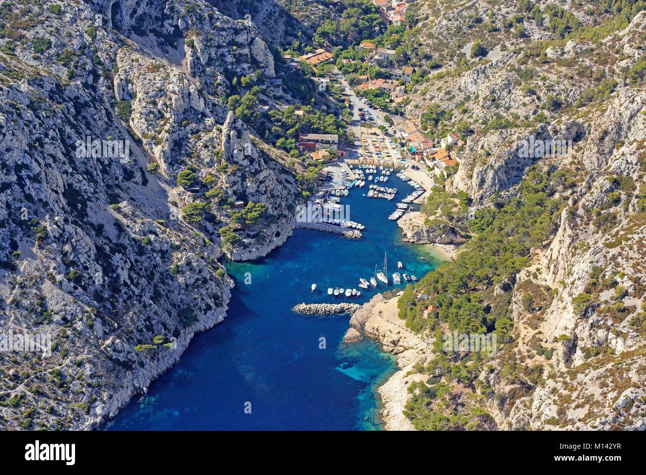 France, Bouches du Rhône, Parc National des Calanques, Marseille ...