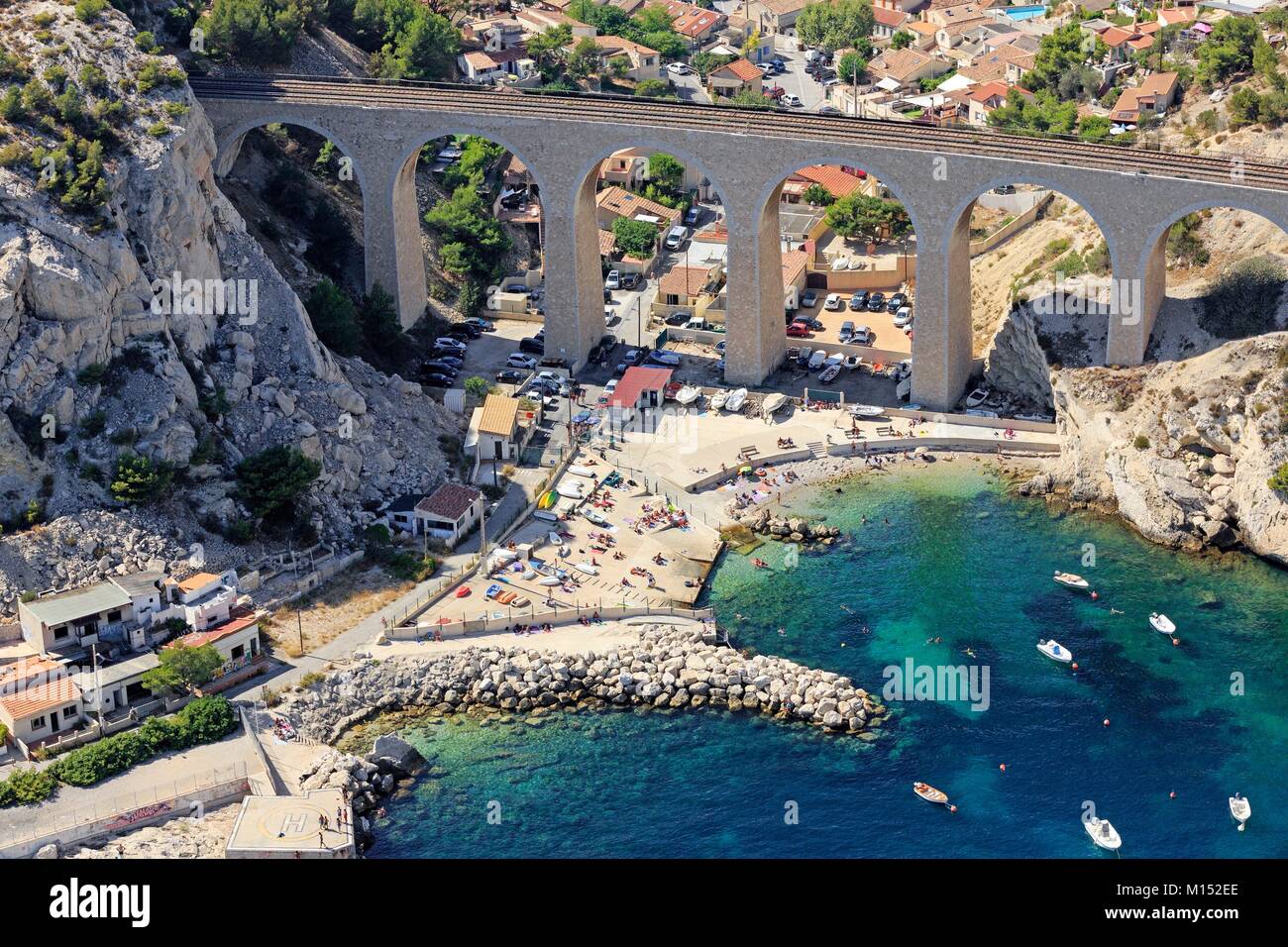 France, Bouches du Rhône, la Côte Bleue, Marseille, calanque de la ...