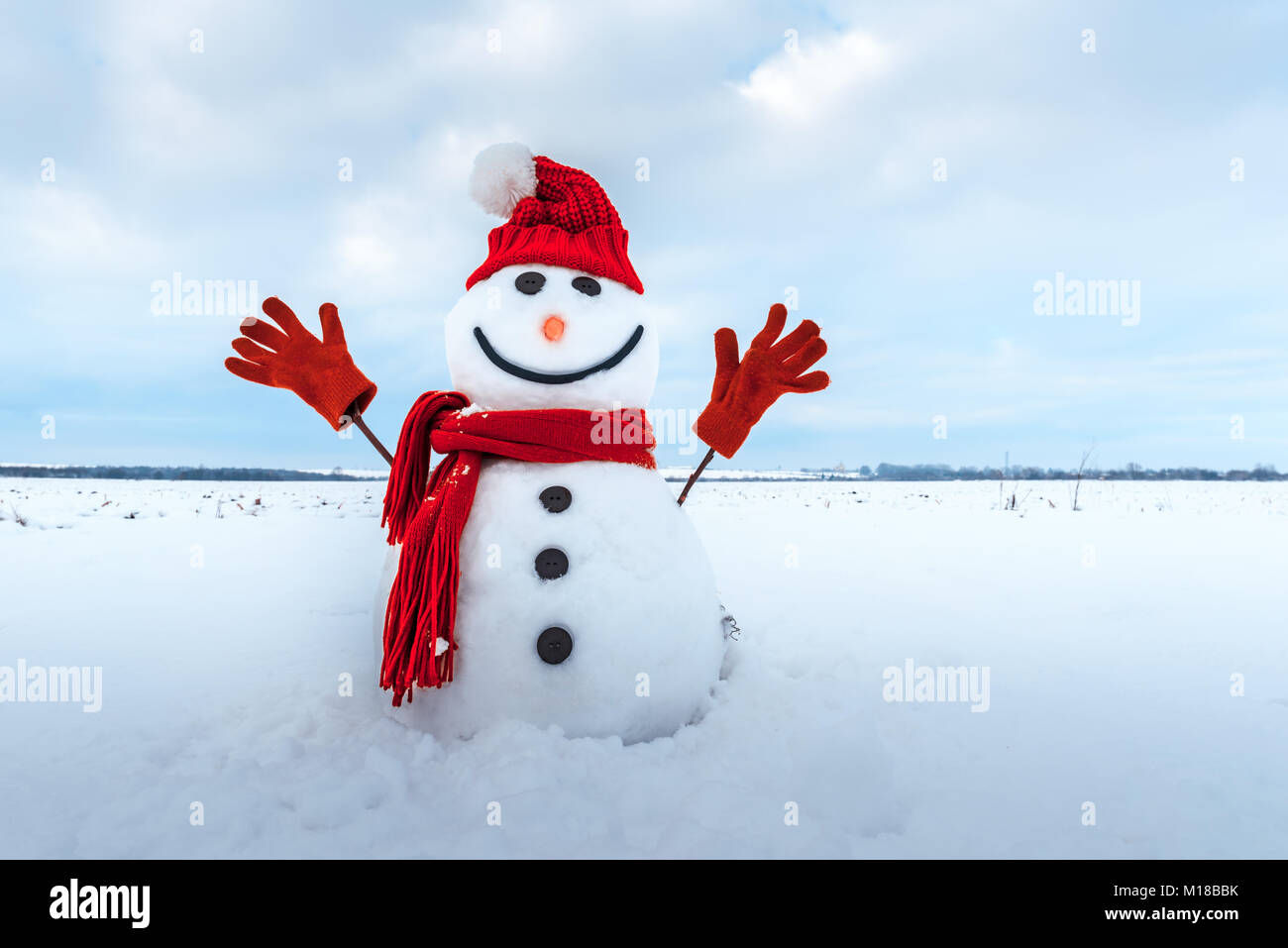 Drôle de bonhomme dans Red Hat Photo Stock - Alamy