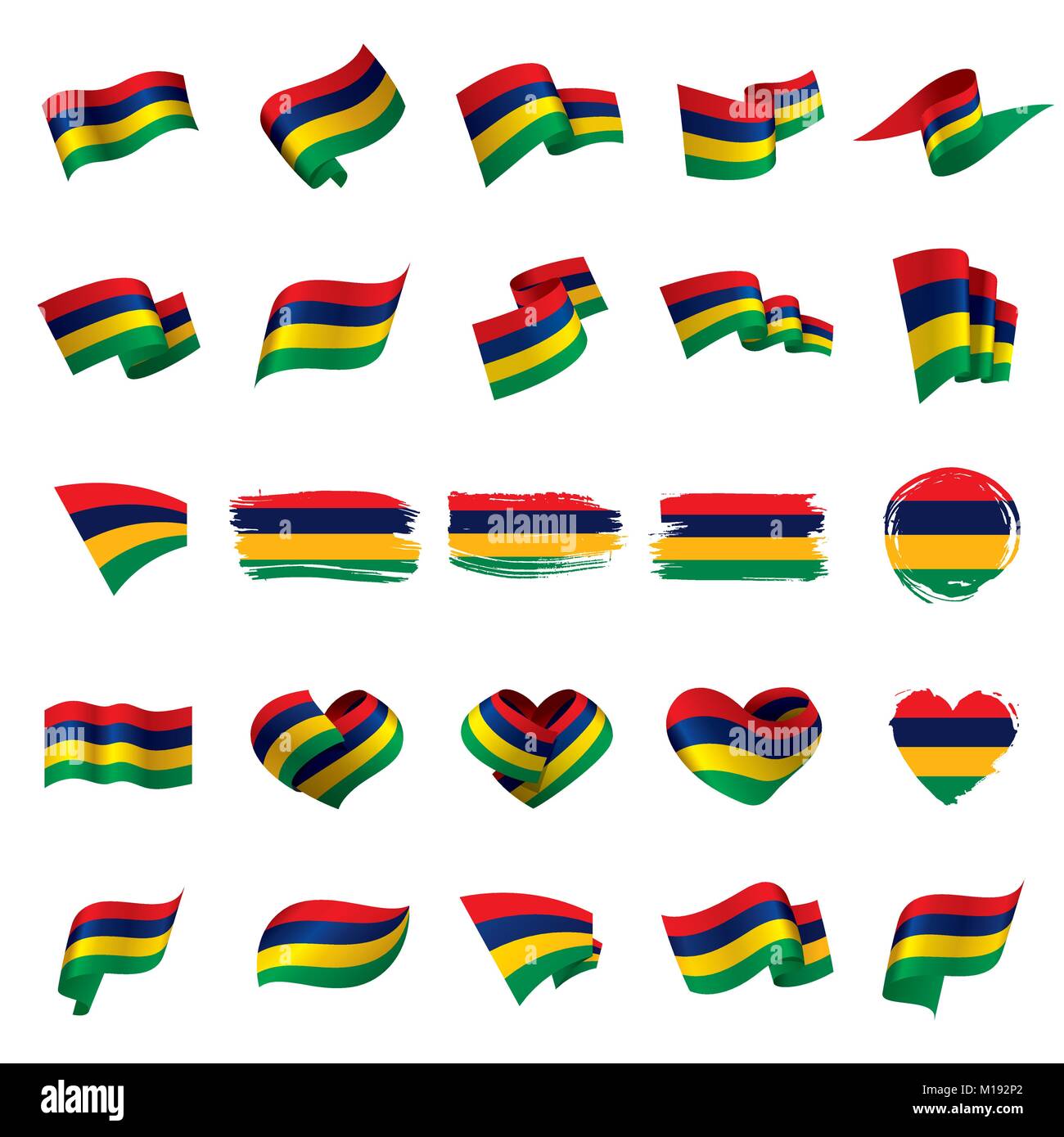 Drapeau de l'Ile Maurice, vector illustration Image Vectorielle Stock ...