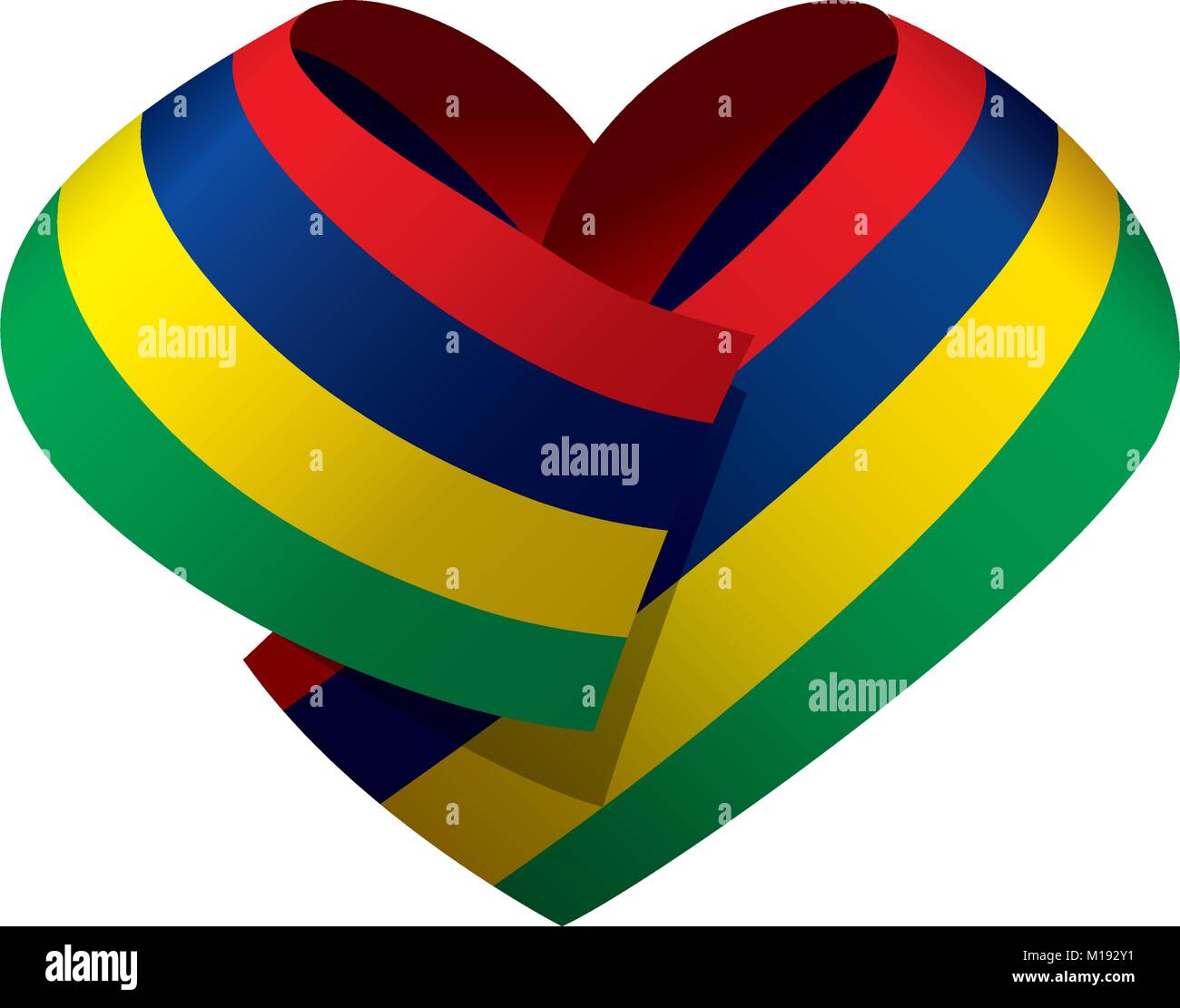 Drapeau de l'Ile Maurice, vector illustration Image Vectorielle Stock ...