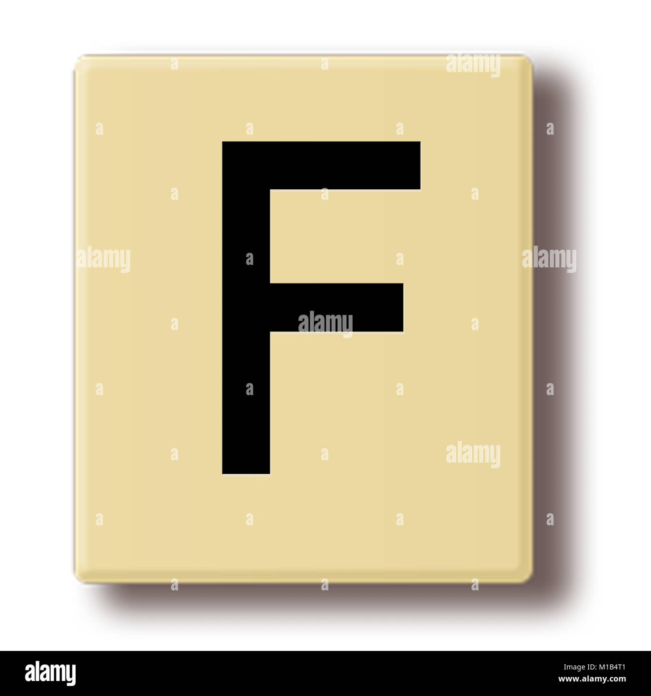 Lettre de scrabble f Banque d'images détourées - Alamy