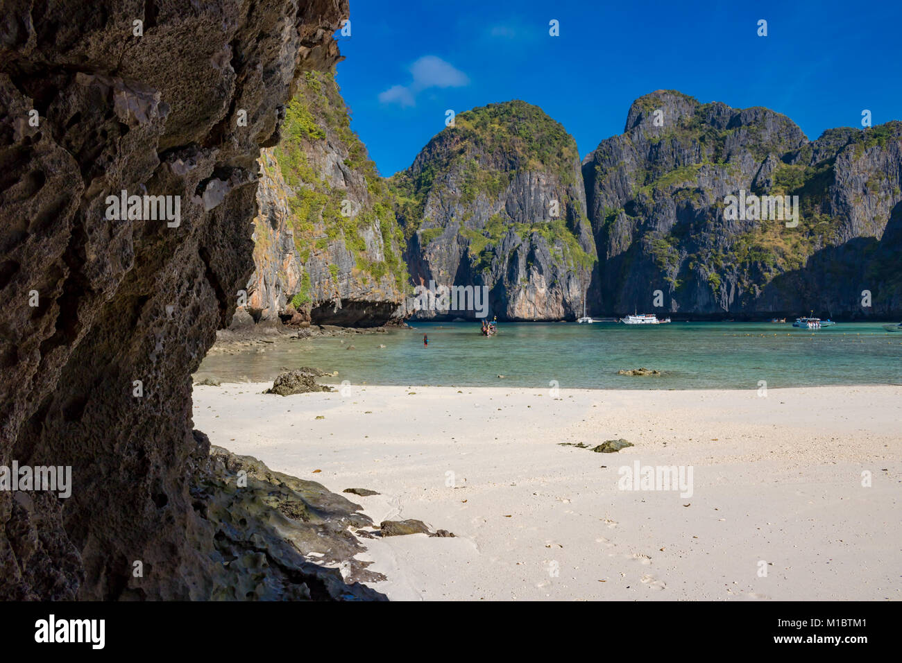 Île de Phi Phi, Krabi, Thaïlande 30 janvier 2016 Beau paysage dans Ao Maya, sur Koh Phi Phi Lee ...