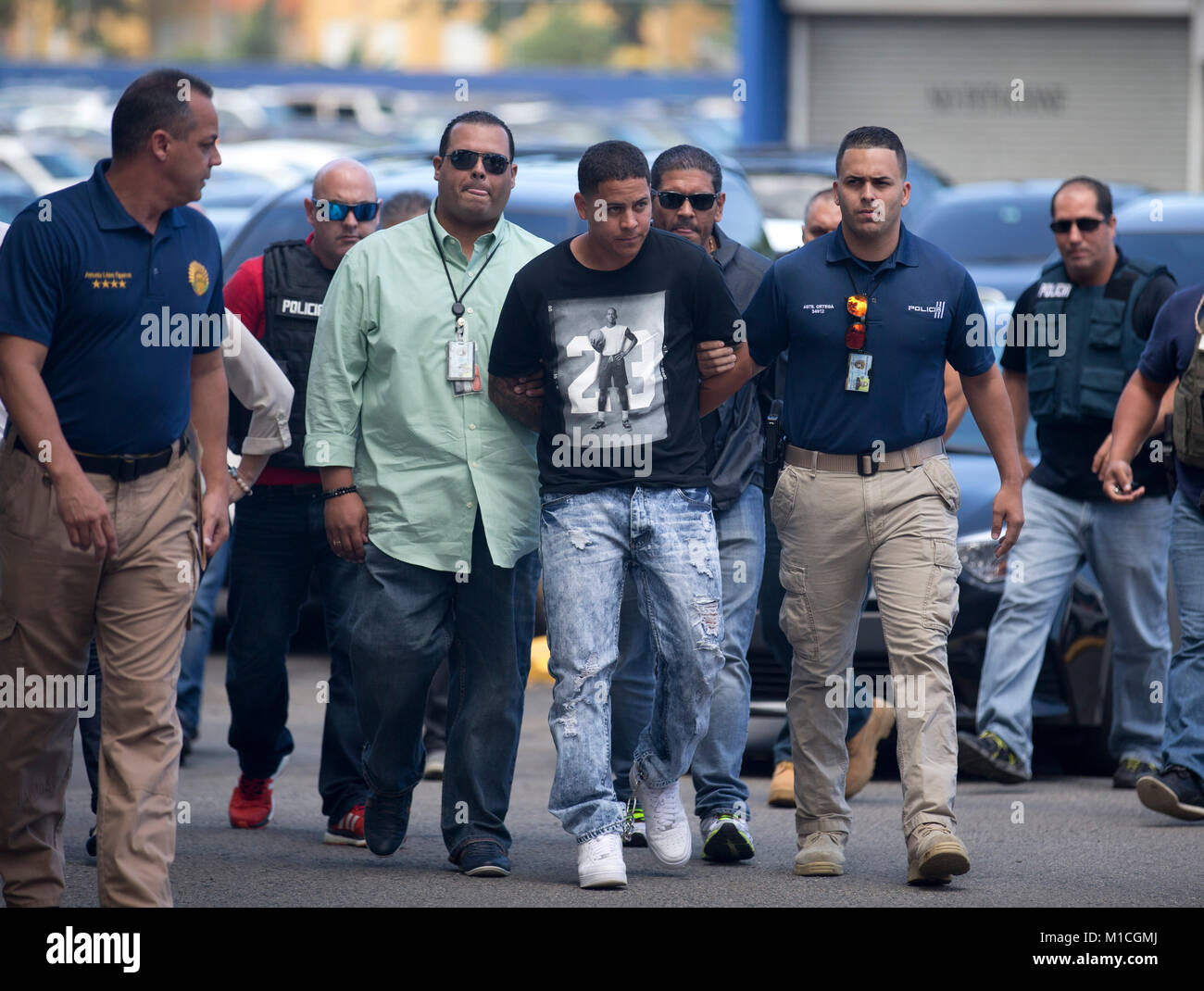 San Juan, Puerto Rico. , . Cuartel general Arresto de Luis Angel Baez ...