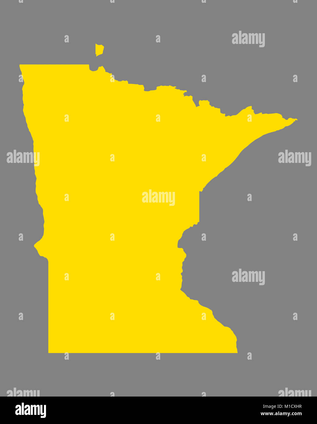 Carte du minnesota gris Banque de photographies et d’images à haute ...