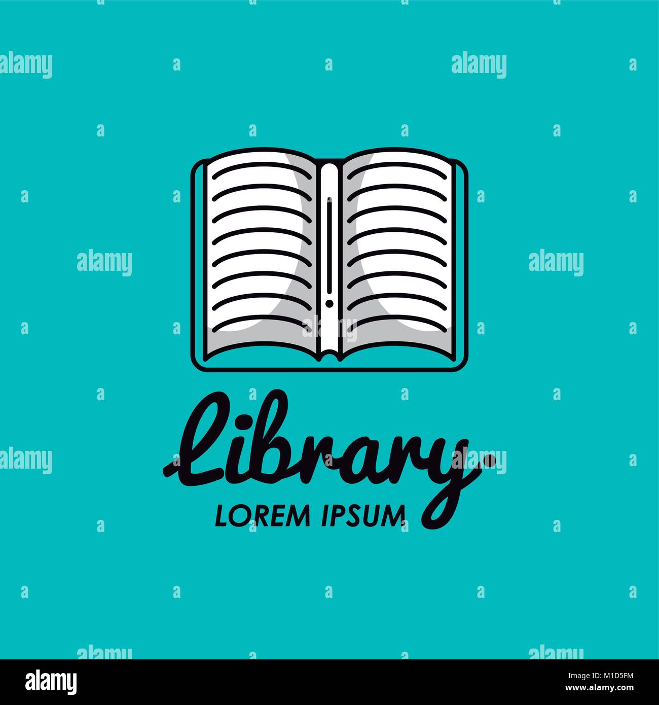 Symbole de l'identité de la bibliothèque Image Vectorielle Stock - Alamy