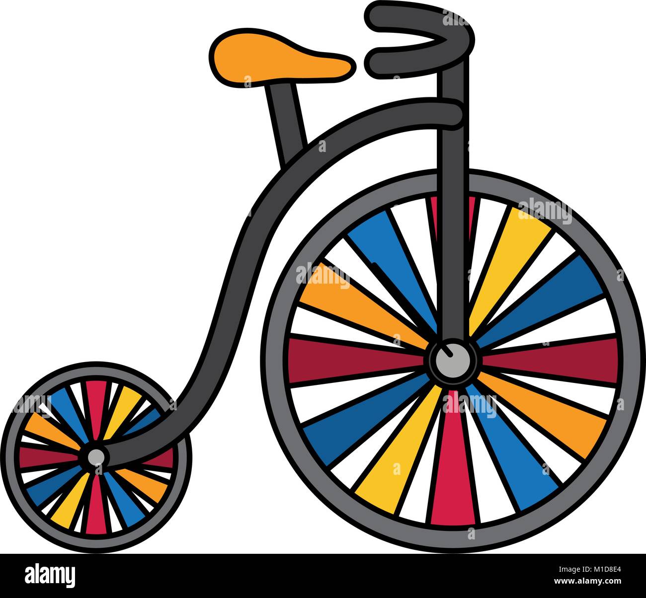 Vélo à l'ancienne Image Vectorielle Stock - Alamy