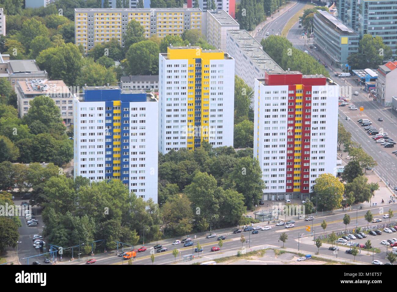 Berlin, Allemagne. Architecture capitale vue aérienne Photo Stock - Alamy