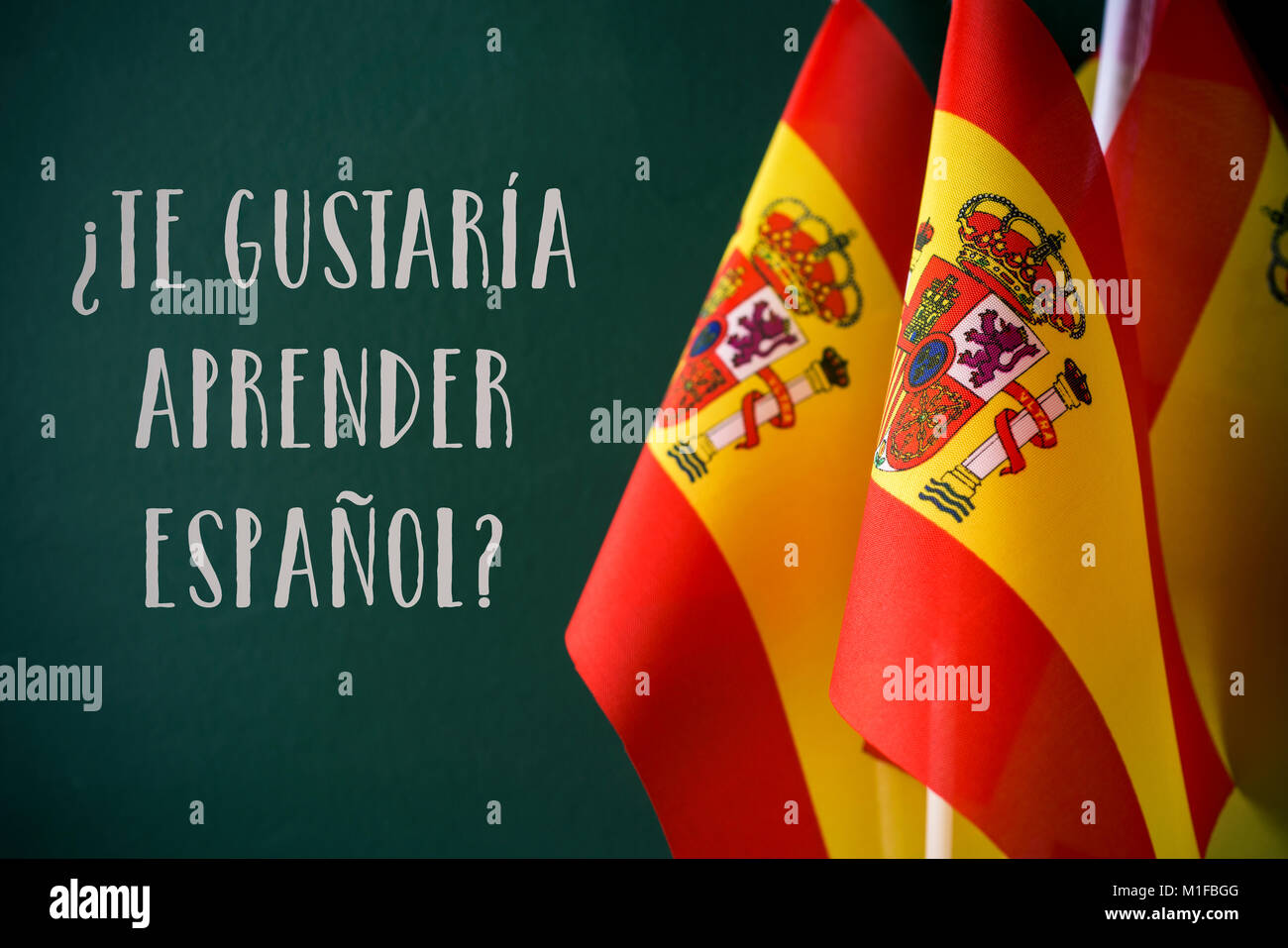Te gustaria aprender espanol Banque de photographies et d’images à ...