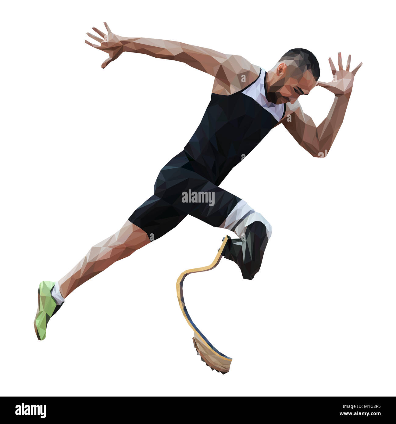 Mobilité de l'athlète prothèse de jambe amputée runner Photo Stock - Alamy