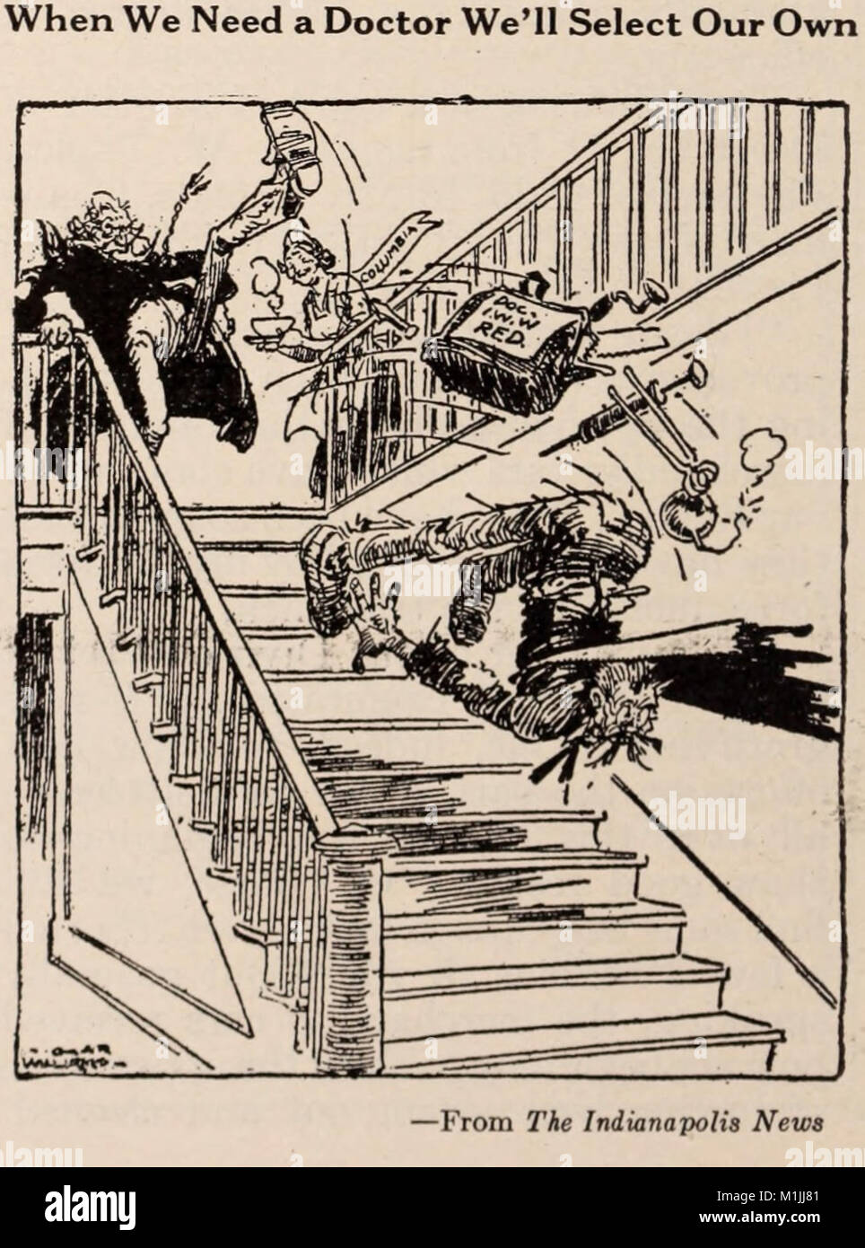 La peur rouge caricature Banque de photographies et d’images à haute ...