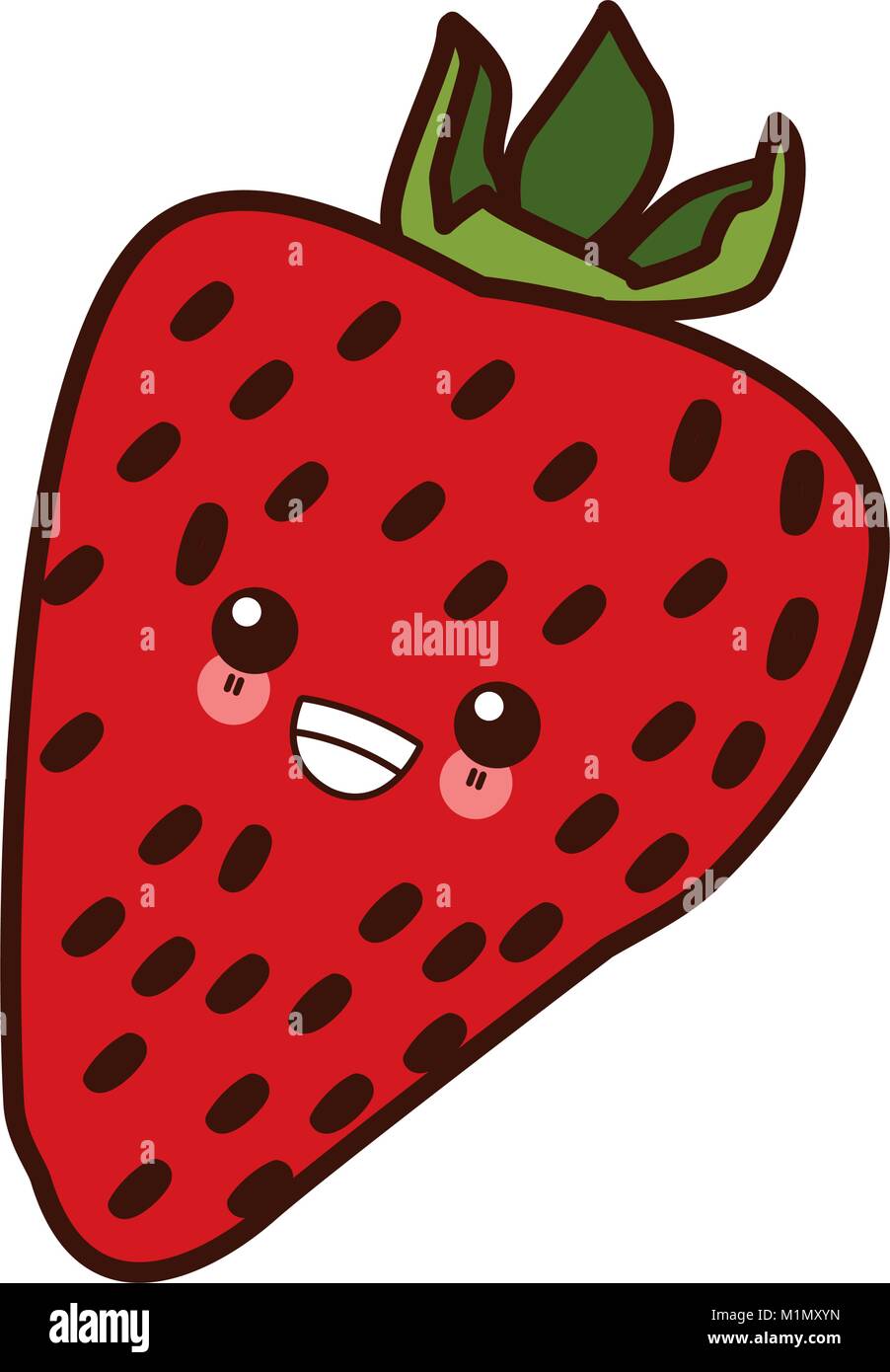 Symbole de fraise kawaii cute cartoon Image Vectorielle Stock - Alamy