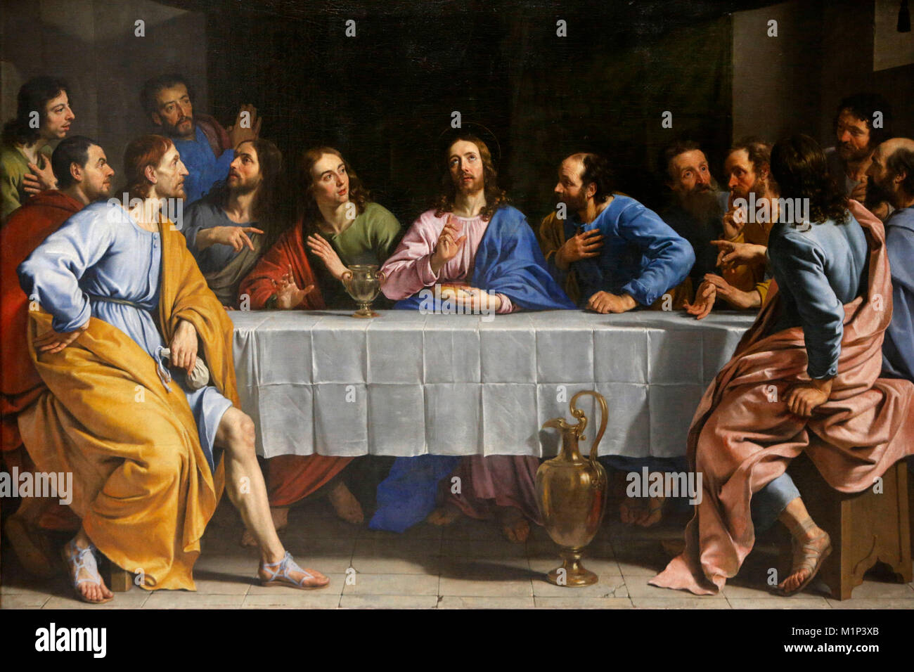 La Cène de Philippe de Champaigne, peinte autour de 1652, le Musée du Louvre, Paris, France ...