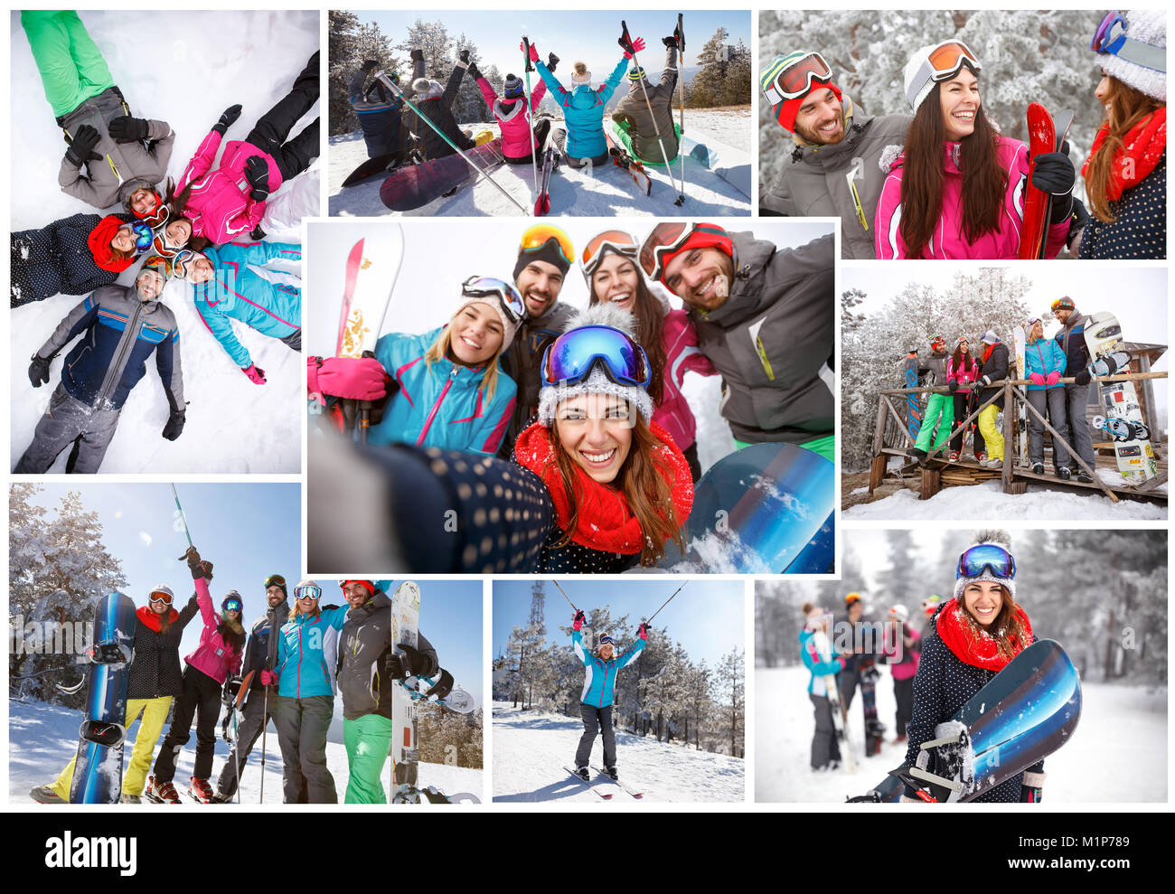 Winter collage Banque de photographies et d’images à haute résolution ...