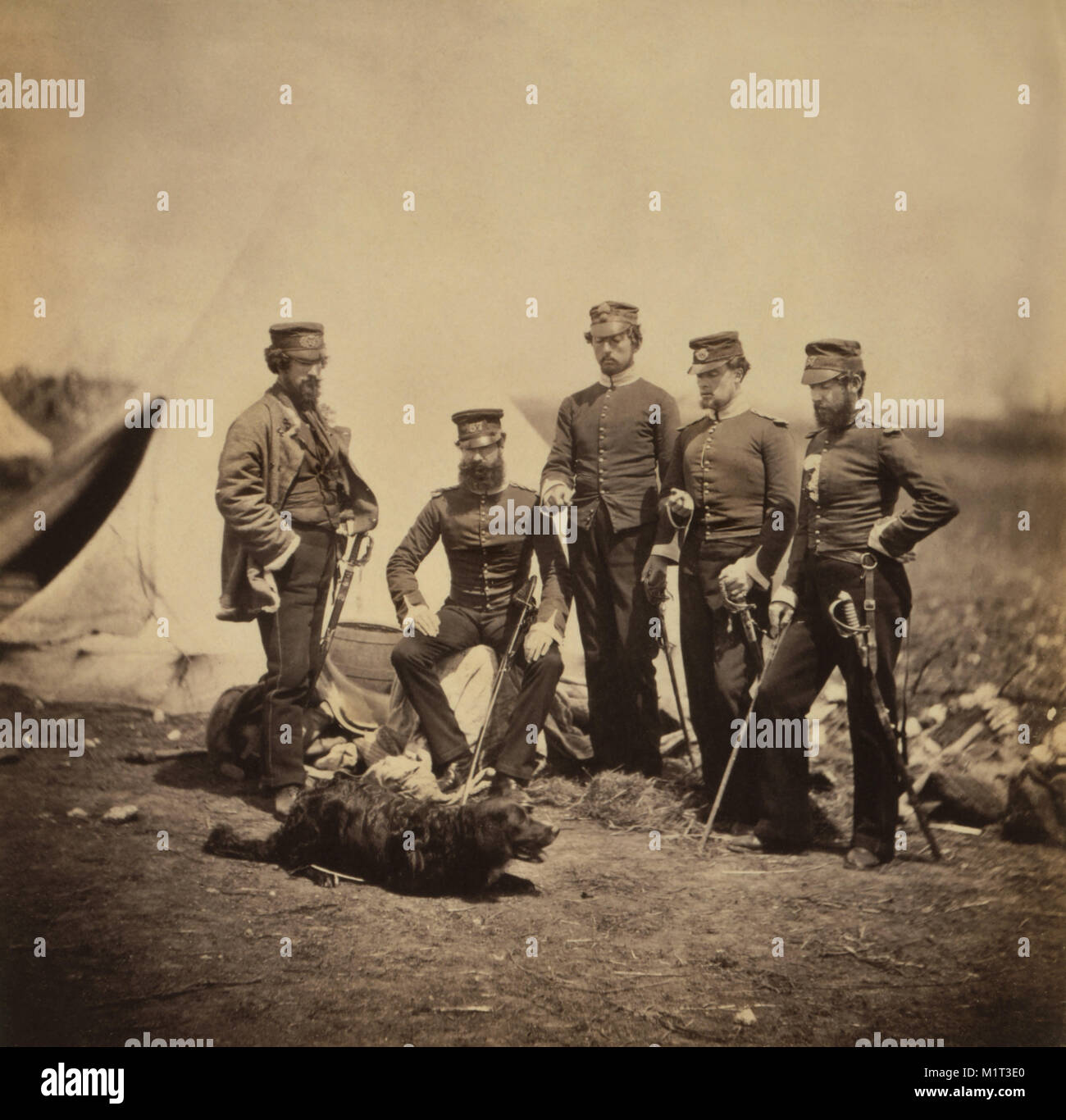 Soldats britanniques du 57e middlesex regiment Banque de photographies ...