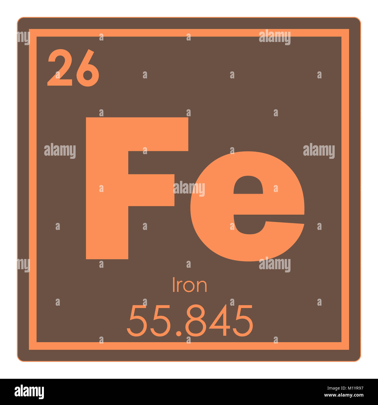 Tableau périodique des éléments chimiques fer symbole sciences Photo ...