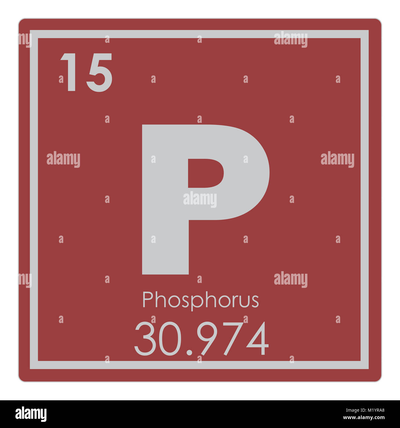 Tableau périodique de l'élément chimique du phosphore symbole de la ...