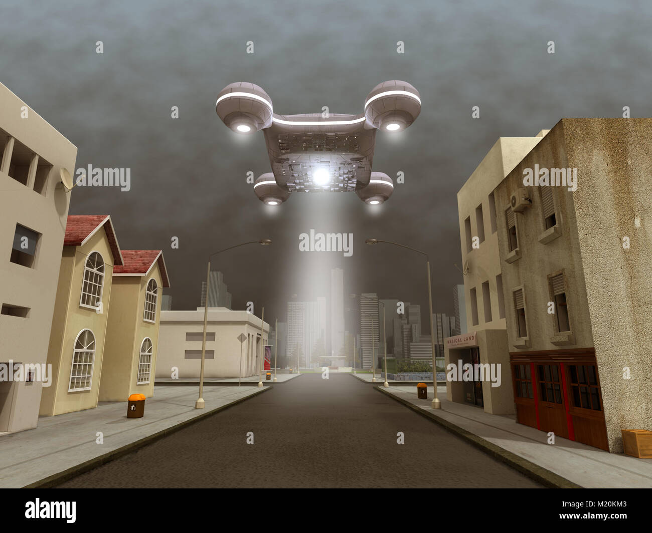 Plus d'un engin spatial city Photo Stock - Alamy