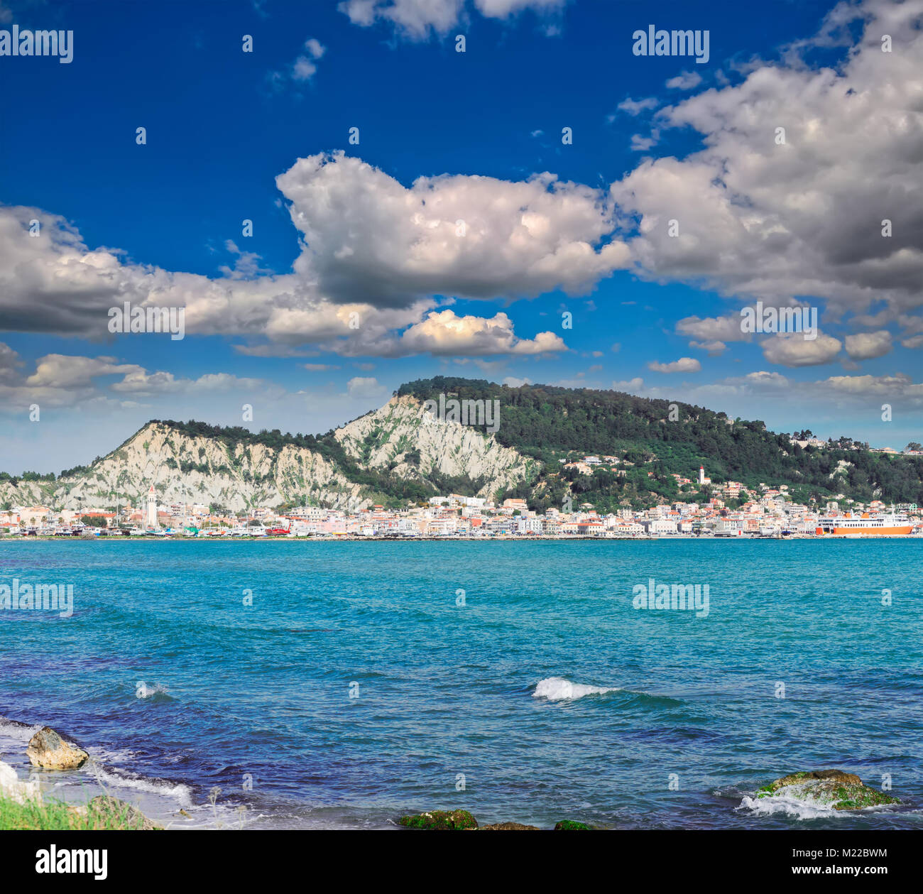 Beaux paysages de l'île de Zante, Grèce mer Ionienne et Photo Stock - Alamy