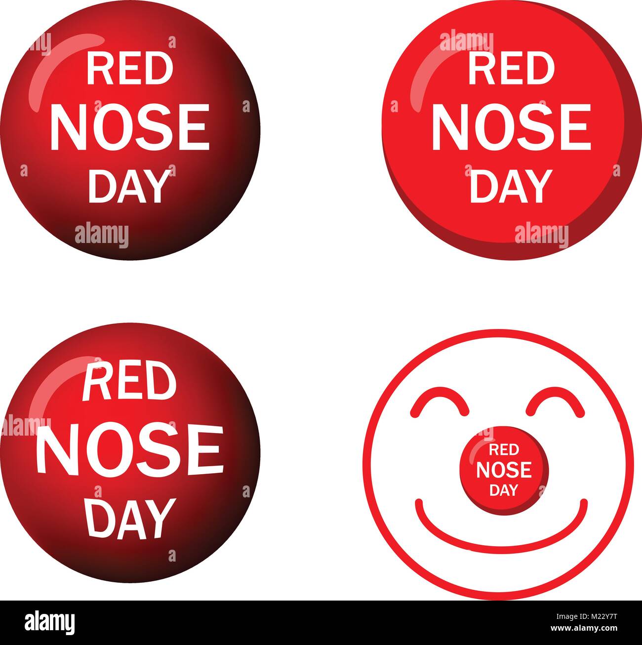 Logo du jour nez rouge Banque d'images vectorielles - Alamy