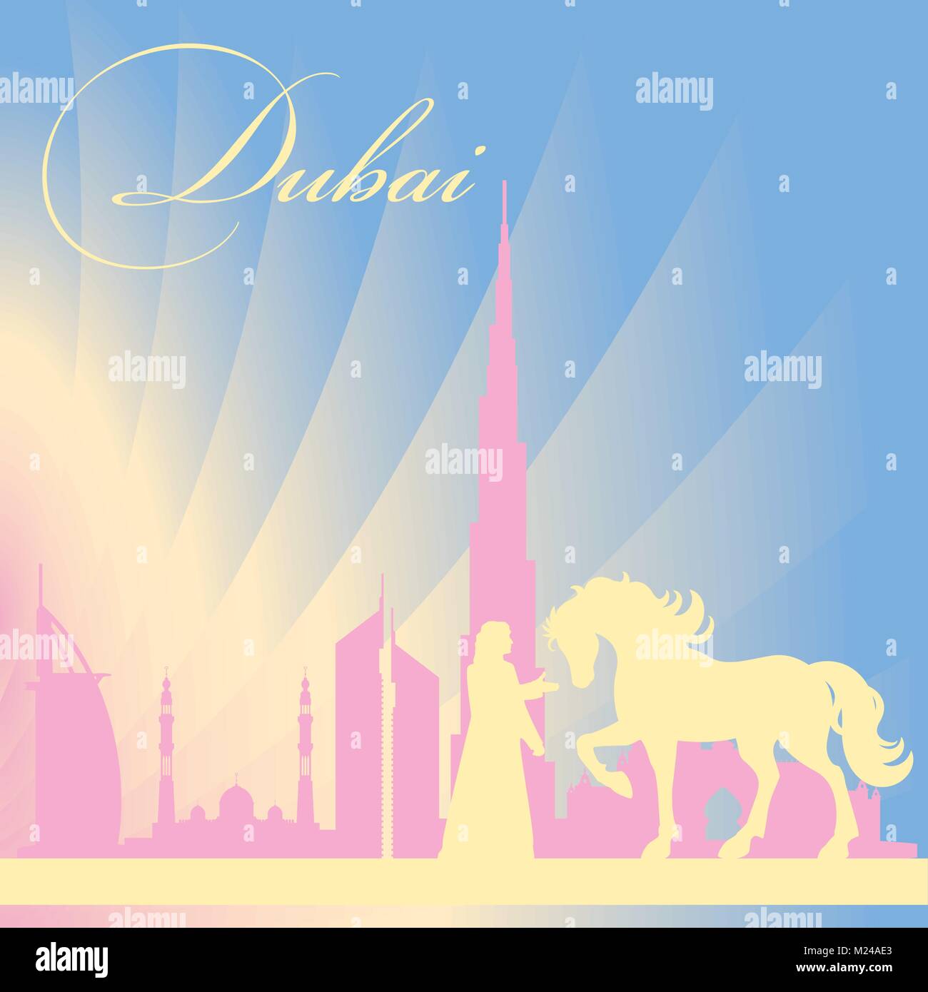 Dubai skyline vector vectors Banque de photographies et d’images à ...