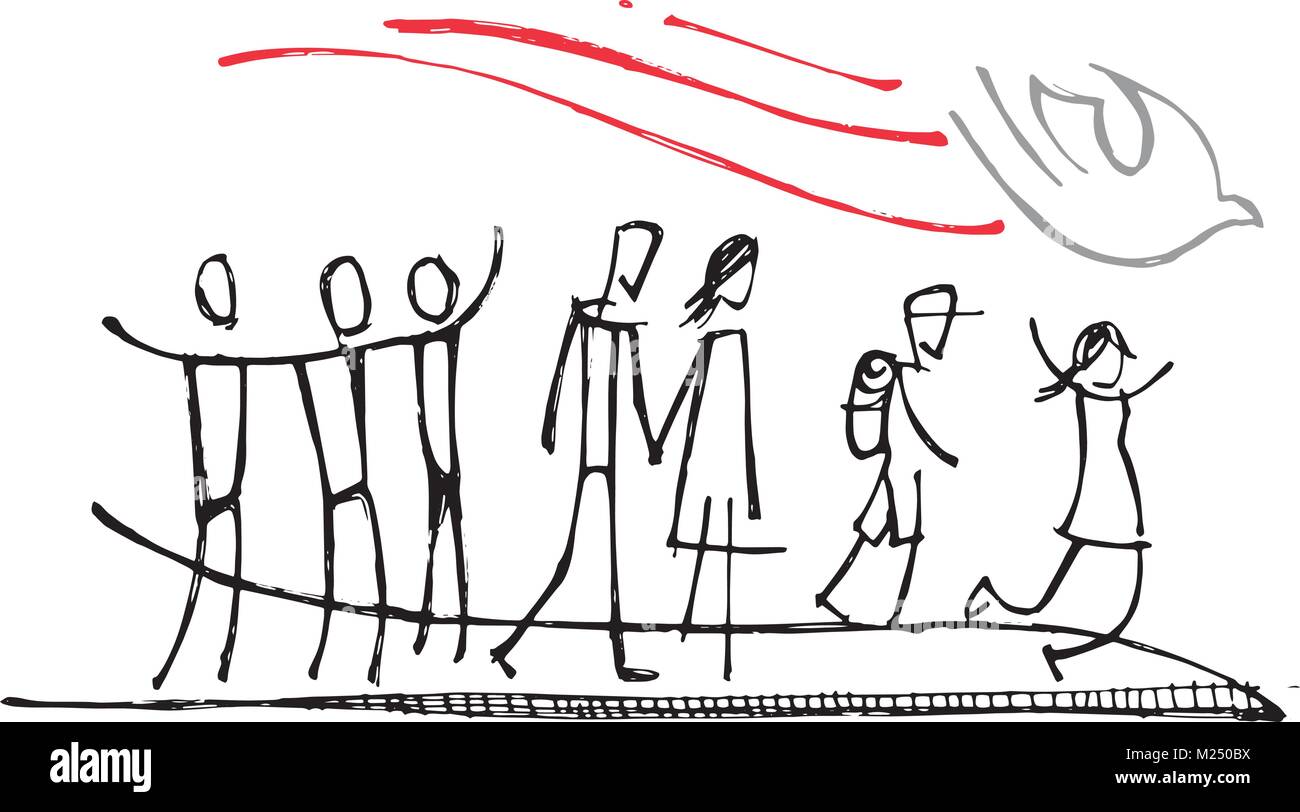 Hand drawn vector illustration d'encre ou d'un dessin d'un symbole de l ...