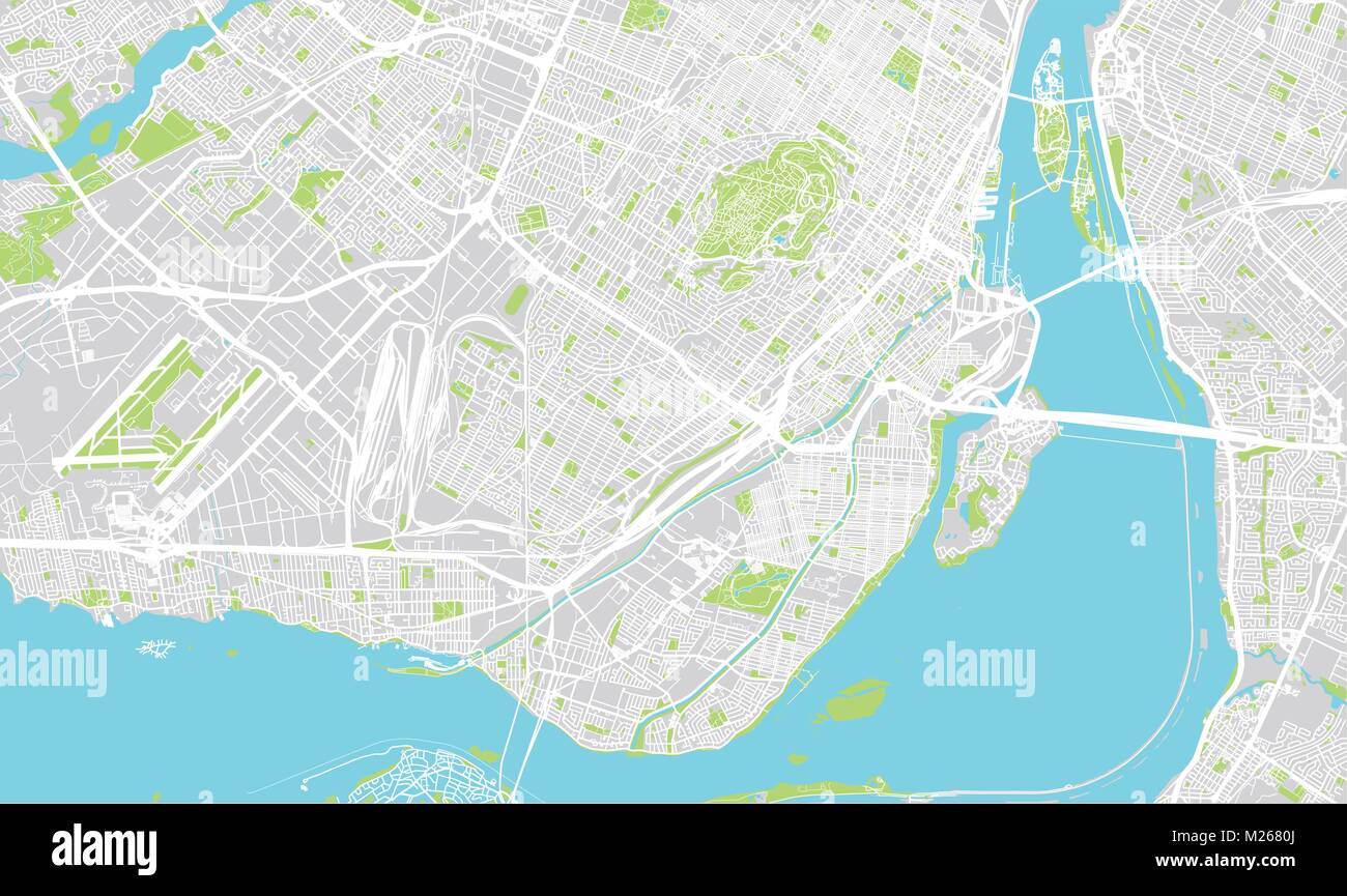 Montreal map Banque d'images vectorielles - Alamy