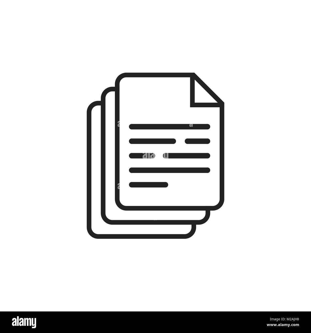 L'icône Document illustration vectorielle. Feuille de papier simple ...