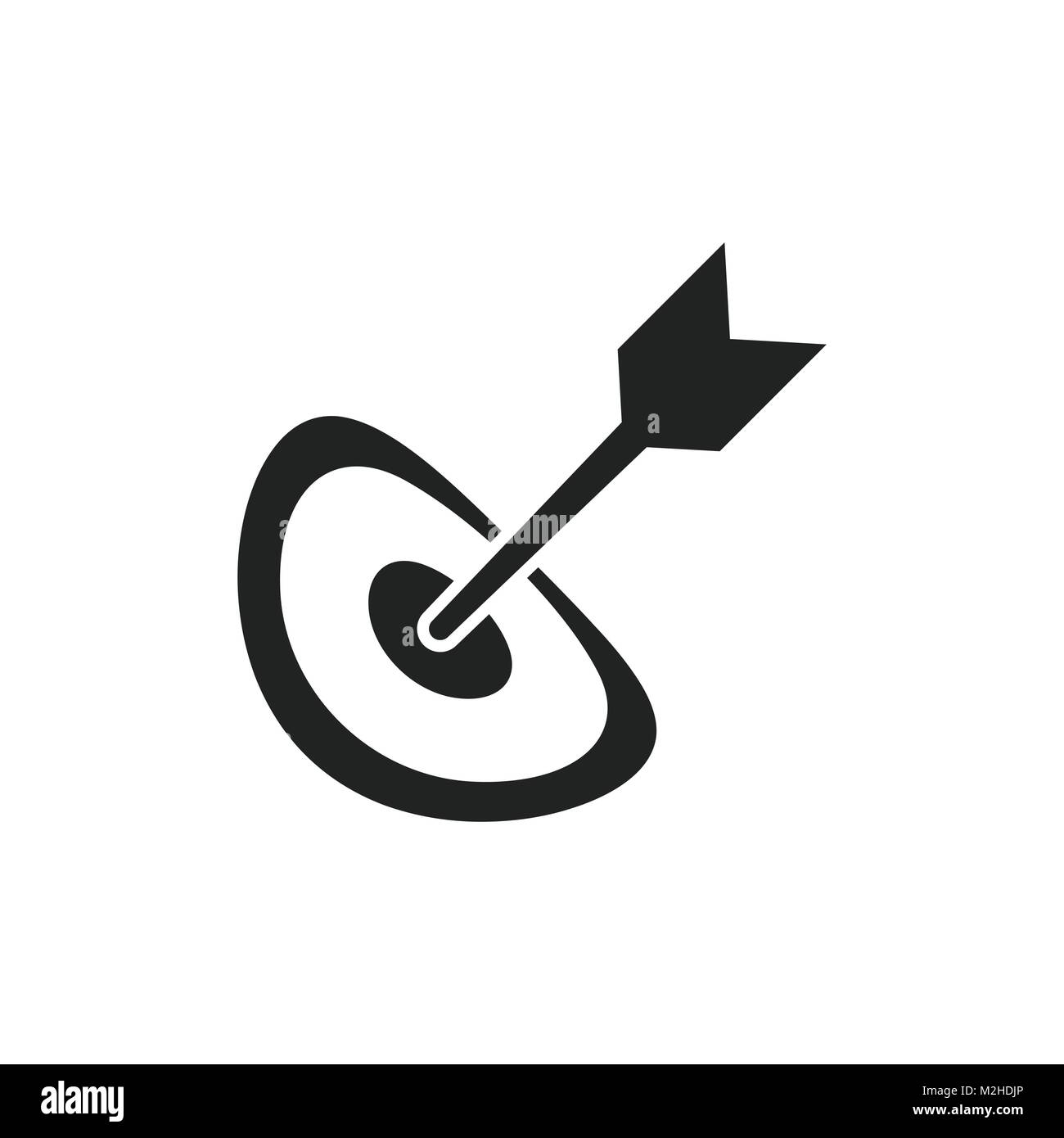 Objectif cible télévision vector icône. Le jeu de fléchettes ...