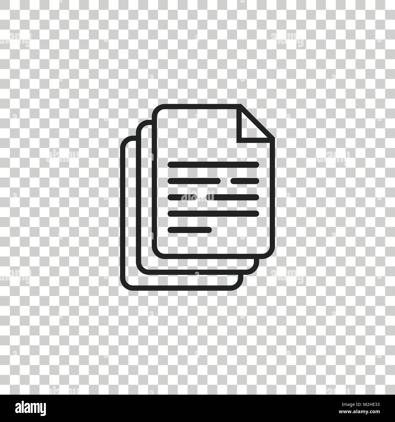 L'icône Document illustration vectorielle. Feuille de papier simple ...